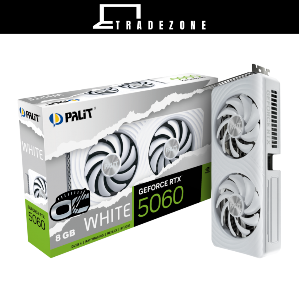 Palit GeForce RTX 5060 White OC 8GB Graphic Card - Tradezone SG Pte LTD ...